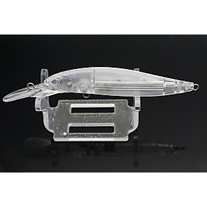 Fine Fishing Free Eye 5PCS Unpainted Lure Blanks 110mm 8.69g Tungsten Weight Crankbait Baits Simulation Blank Body Clear Hard Baits Trout Salmon Minnow Lure Popper Lures Topwater Freshwater 8358