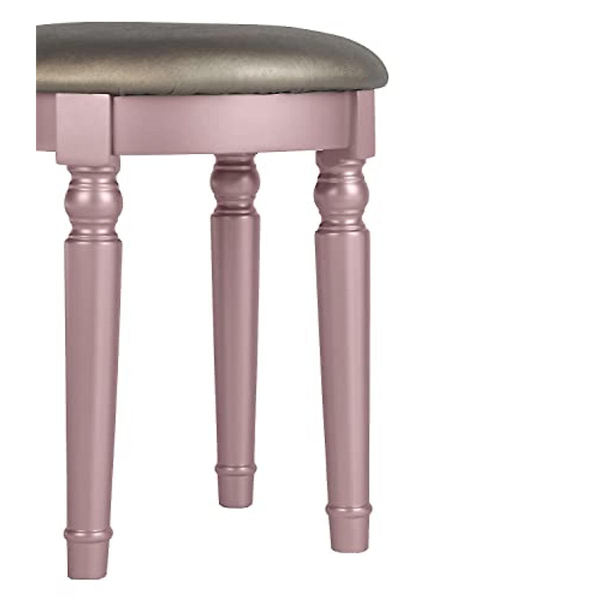 BOBKONA PDEX- Croix Collection Vanity Set With Stool, Rose Gold