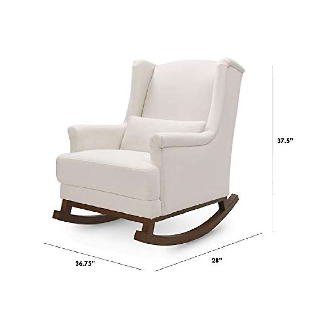 Namesake Miranda Wingback Rocker in Performance Cream Eco-Weave, Water Repellent & Stain Resistant, Greenguard Gold & CertiPUR-US Certified