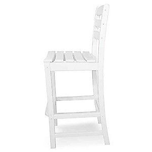 POLYWOOD TD102WH La Casa Café Bar Side Chair, White