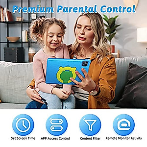 Freeski Kid Tablet 10 Inch, Android 10 Tablet for Kids, 10.1’’ HD IPS Display Tablet PC, Kidoz Pre Installed, Parental Control, 2GB +32GB, Quad Core Processor, Wi-fi, Bluetooth, Kid-Proof Case (Blue)
