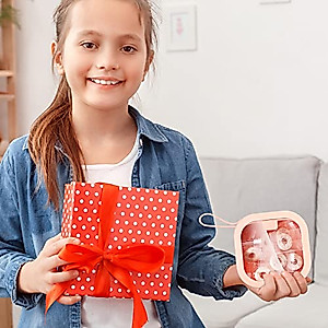 ULTECHNOVO Hair Tie Organizer, Box Clip Rubber Ornaments Dental Floss Hanging Swab Items Hair Ropes Small Case Mini Desktop for Storage Accessories Portable Earrings Holder Cotton Band Rings