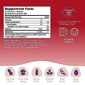 Zahler - Chapter One Sleep Melatonin Gummies for Kids & Adults (120 Flavored Gummies) - 2.5 mg Melatonin Gummy - Kids Melatonin Kosher Sleep Gummies - Natural Kids Melatonin Gummy for Sleeping