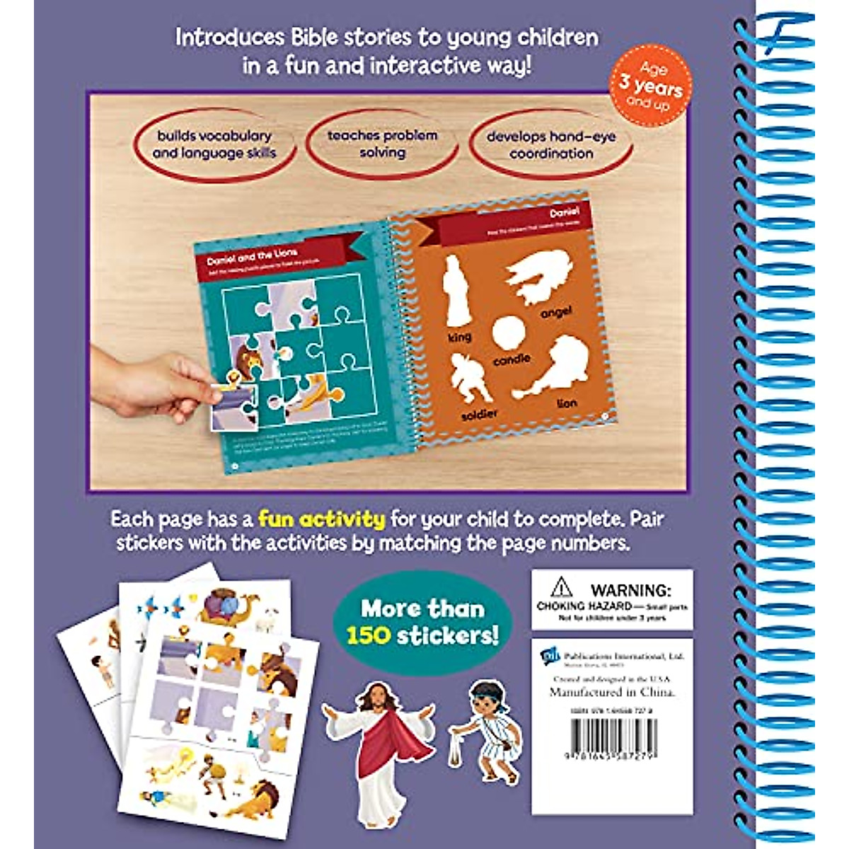 Brain Games - Sticker Activity: Bible (For Kids Ages 3-6)