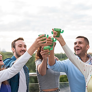 Cactus Shot Glasses Set of 6, Funny Cactus Plastic Shot Glasses 2oz, Cactus Cups/Cute Shot Glasses/Tequila Glasses for Final Fiesta Bachelorette Party, Cinco De Mayo Party