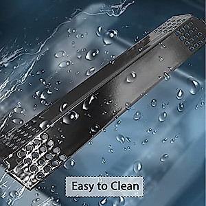 Hongso 16 7/16" Heat Shield Plates Fit for Charbroil 463241013, 463241313, 463241314 Grill Replacement Parts, Master Chef and Coleman Gas Grills,2 Pack Porcelain Steel Heat Tent, Burner Cover, PPG321