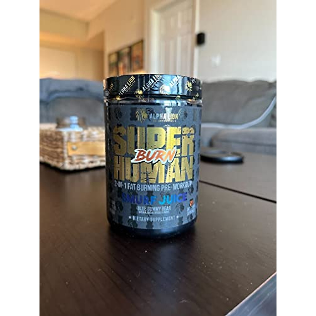 ALPHA LION Superhuman Burn 2-in-1 Metabolism Booster Pre Workout, Weight Loss Supplement, Appetite Suppressant, Fat Loss Support, Energy & Focus Powder (21 Servings, Blue Gummy Bear Flavor)