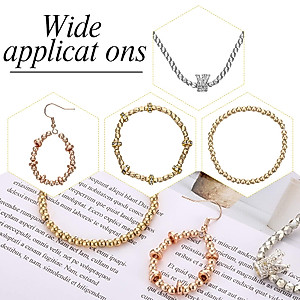 3630 Pieces Assorted Spacer Beads Faceted Rondelle Cube Square Column Beads Crystal Round Charms for Jewelry Making DIY Loose Beads, 5 Styles (Platinum, Gold, Rose Gold)