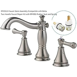 RP25513 Faucet Stem Replacement Kit for Compatible with Delta Faucet, with RP4993 Seats and Springs,2 Pack