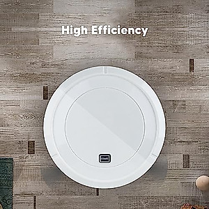 Zyyini Robotic Vacuum Cleaner Strong Suction Automatic Self Charging Intelligent Sweeping Robot White Single Suction