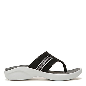 BZees Womens Camp Out Thong Sandal Black 7 W