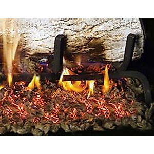 Glowing Embers Rock Wool Mixed with Vermiculite for Vented Gas Log Sets, Inserts,Fireplaces, Fire-Pit and Stoves, 12oz