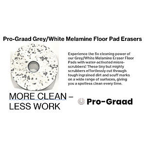 Pro-Graad 13” 330mm Grey/White Melamine Eraser Floor Pad, 68482, 5 Pack