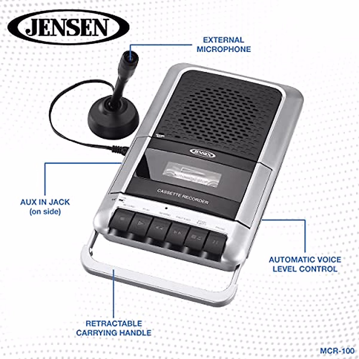 JENSEN® Cassette Player/Recorder