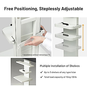 WALL Portable Game Holder Shelf with Detachable Hook for TV Stand V2/V2CASTER/V3/V5 Models | Satin Black