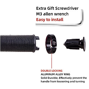 ZTTO Bike Handlebar Grips, Double Lock Bicycle Handle Bar Soft Non-Slip Rubber Hand Grip Comfortable Ergonomic for BMX, Mountain Bike, Beach Bike, Scooter, Folding Bike