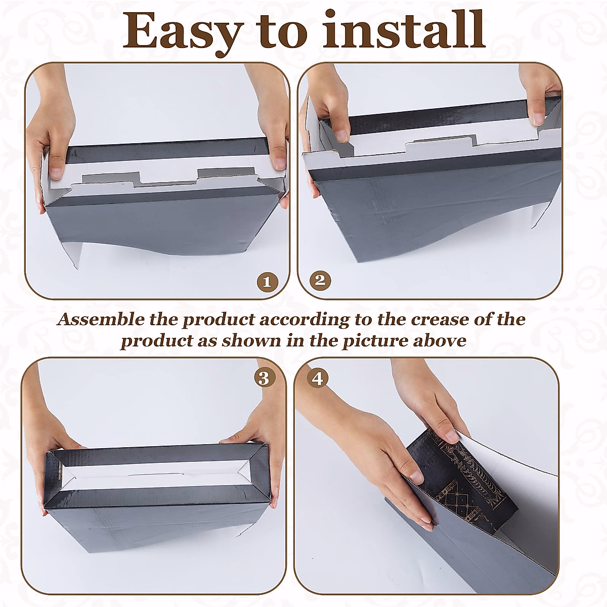 Geetery 6 Pcs File Magazine Organizer 3" x 11" x 12'' Decorative Classic Books Themed Magazine Holder Box Easy to Assemble Classic Books Magazine Rack File for Shelves Desk Home Classroom (Chic)