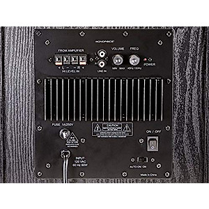 Monoprice 60-Watt Powered Subwoofer - 8 Inch With Auto-On Function, For Studio And Home Theater Black