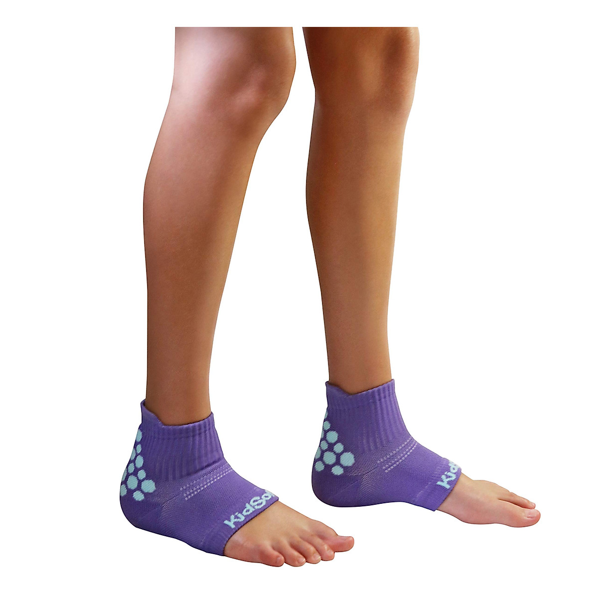 KidSole RX Gel Sports Sock for Kids with heel sensitivity from Severs Disease, Plantar Fasciitis (Toddler 11-2, Purple)