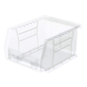 Akro-Mils 30210 AkroBins Plastic Hanging Stackable Storage Organizer Bin, 5-Inch x 4-Inch x 3-Inch, Clear, 24-Pack
