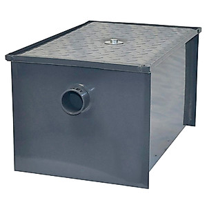 Carbon Steel Grease Trap Interceptor for Restaurant Under Sink Kitchen | NSF (30 LB)