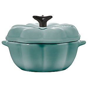Le Creuset Stoneware Figural Pumpkin Petite Cocotte, 12oz, Sea Salt