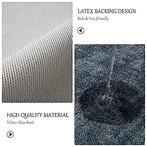 PADOOR Area Rug for Living Room Bedroom - 5x7 Feet Neutral Rug with Non-Slip Latex Backing Non Shedding Loop Pile for Dining Room Office Home Decor Navy Blue