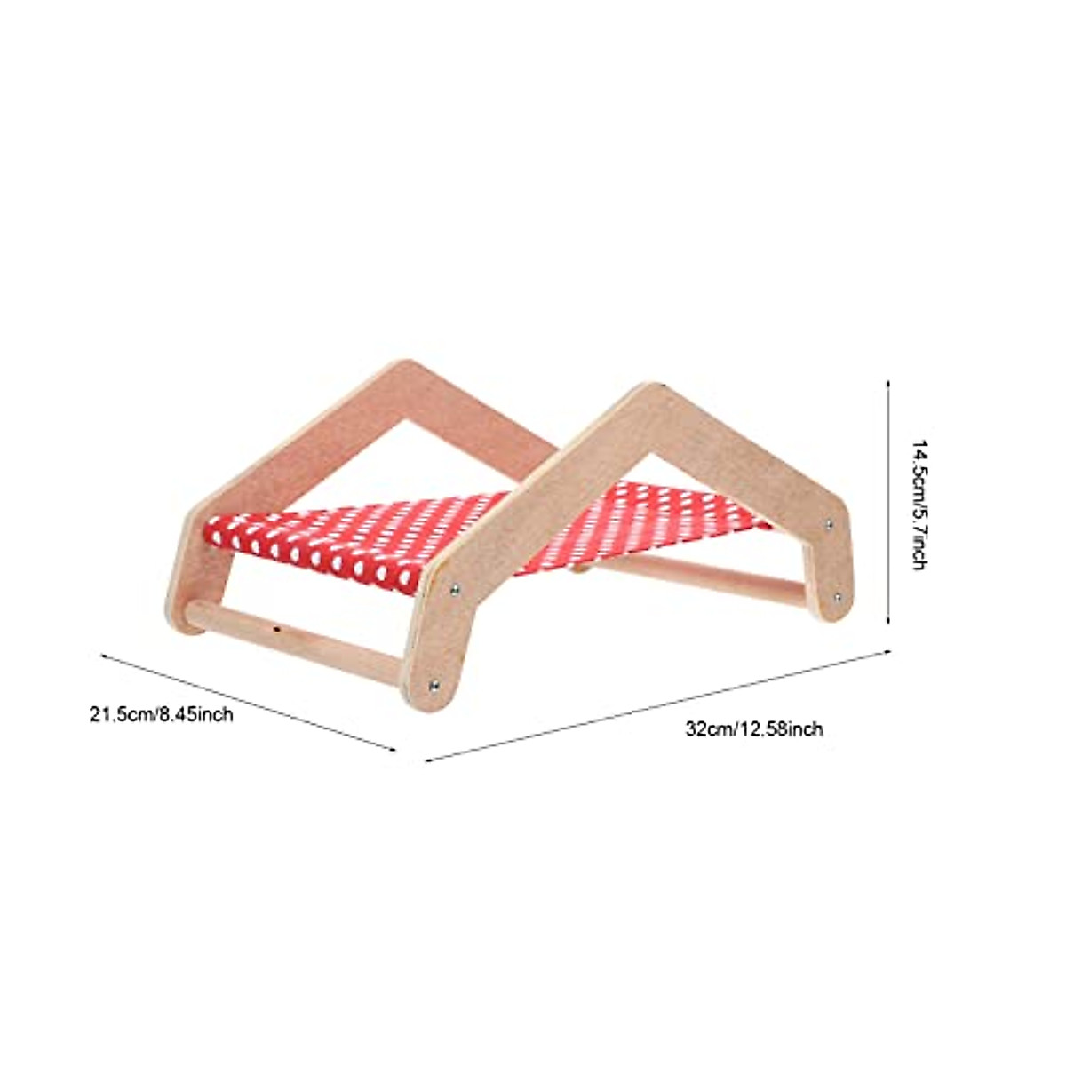 balacoo Ferret Hammock Wooden Elevated Pet Bed Cat and Dog Hammock Bed Elevated Cloth Bed Raised Pet Cot Hamster Sleeping Bed Pet Supplies Stuffed Hamster