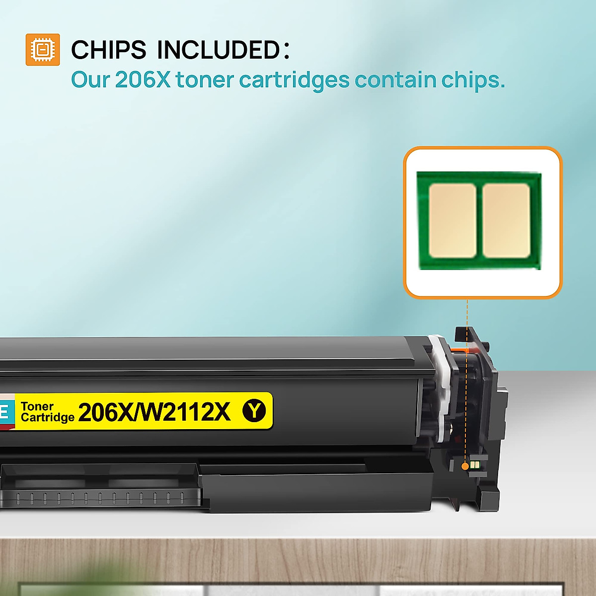 KEENKLE 206X 206A Toner Cartridges 4 Pack High Yield (with CHIP) Compatible Replacement for HP with Color Laserjet Pro MFP M283fdw M283cdw M255dw M283 Printer (BCMY)