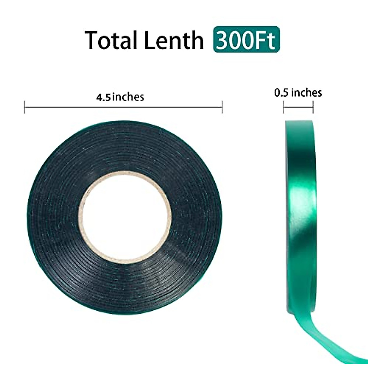 Unves Garden Tape Roll, 1/2" 300 Ft Plant Tape, Reusable Stretch Tie Tape for Plants, Nursery Tree Tape Support for Indoor Outdoor Patio Plant, Tree, Vegetables, Branches