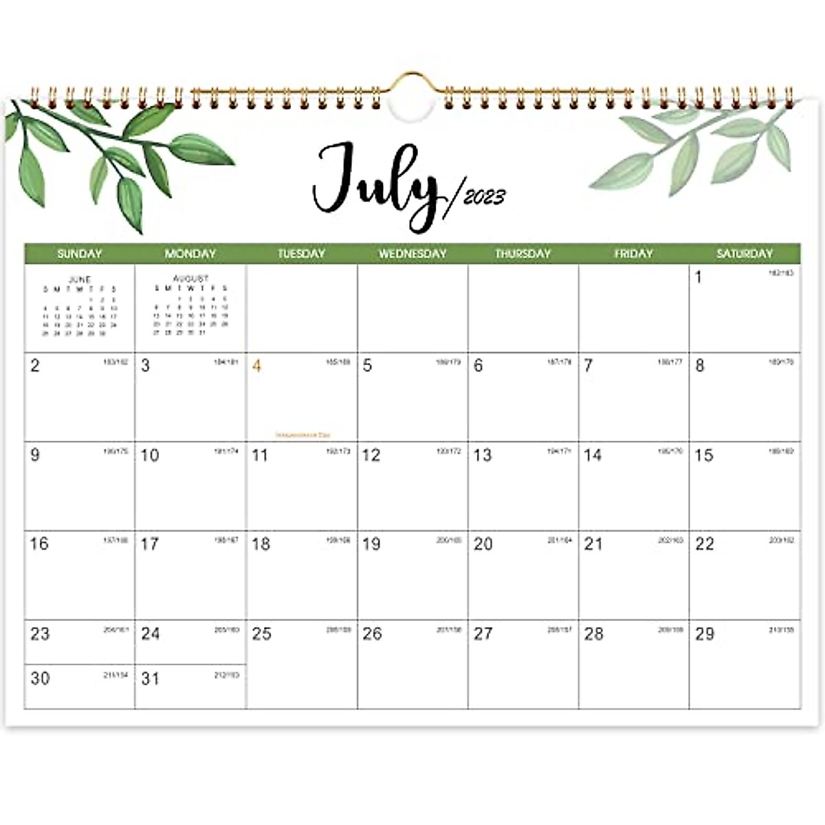 Wall Calendar 2023-2024 - 2 Yearly Wall Calendar 2023-2024, JULY 2023 - JUNE 2025, 14.8'' x 11.5'', Twin-Wire Binding, Large Blocks with Julian Dates, Perfect for Planning and Organizing Your Home and Office