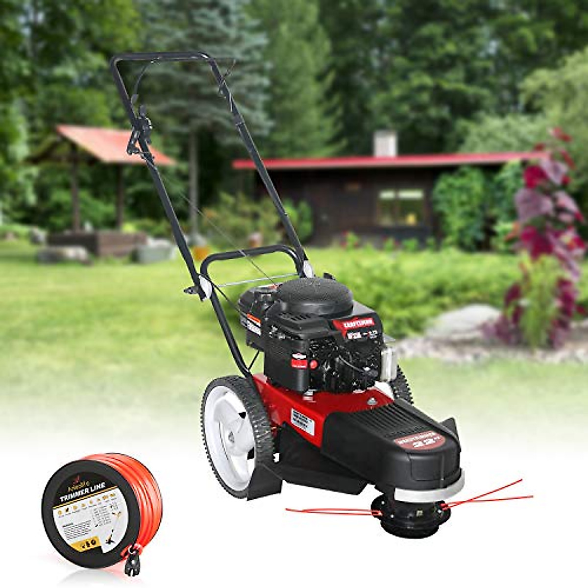 A ANLEOLIFE 3-Pound Commercial Square .155-Inch-by-280-ft String Trimmer Line in Spool,with Bonus Line Cutter, Orange