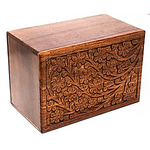 SMIURNS Wooden Urn - Rosewood Design Urns in Different Sizes- Small urns with Ashes Keepsake -Beautiful urns for Human Ashes Adult Male and Female- Casket and Decorative Urns Wooden Box (Large)
