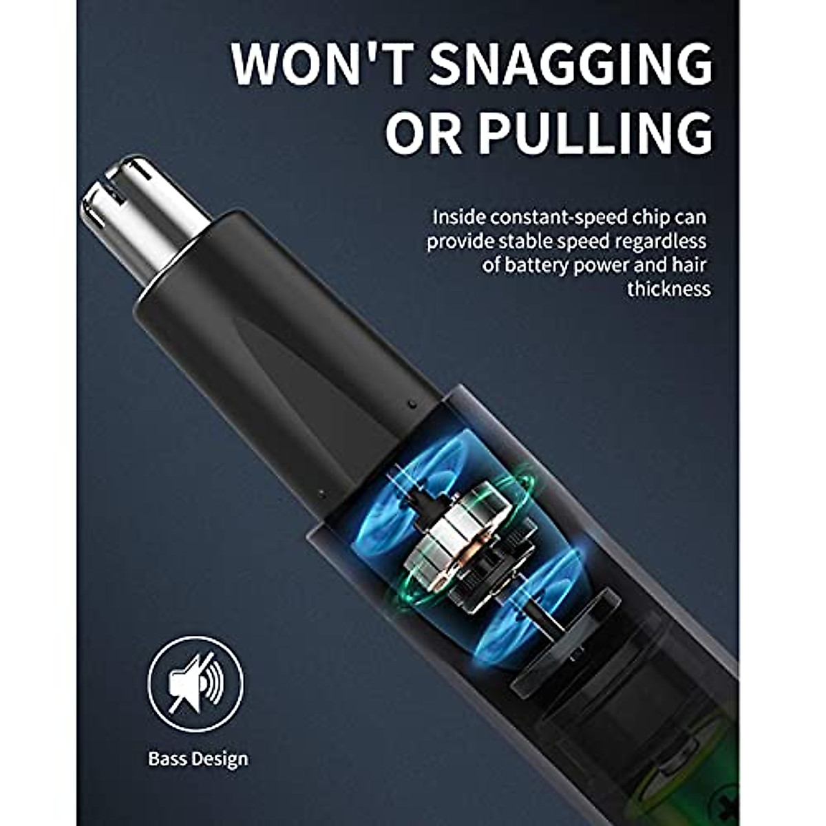 Ginity Ear and Nose Hair Trimmer,2024 Painless Eyebrow & Nose Hair Trimmer for Men Women,Rechargeable Trimmer with IPX7 Waterproof,Dual Edge Blades Clipper for Easy Cleansing Travel Size