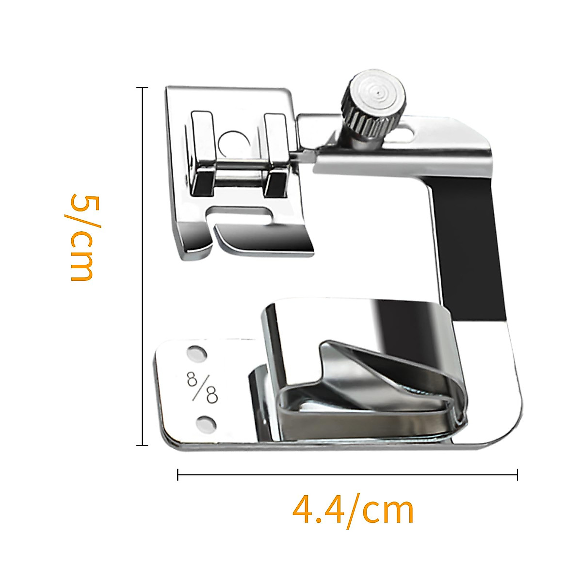 ANYQOO 3 Sizes Rolled Hem Pressure Foot Sewing Machine Presser Foot Hemmer Foot Set (1/2 Inch, 3/4 Inch, 1 Inch) for Singer, Brother, Janome and Other Low Shank Adapter (Rolled Hem Presser Feet)