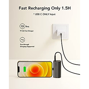 VEGER 2 Packs of 5000mAh Small Portable Chargers for iPhone, Mini Fast Charging 20W PD Power Bank Cordless Portable External Battery Pack for iPhone 13, 12, 11, 8, 7, XS Max, Pro Max, AirPods