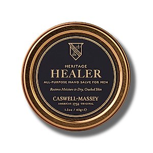 Caswell-Massey Healer All-Purpose Salve, Soothing Hand Cream with Beeswax & Orange, Cedarwood & Rosewood Oils, For Hands, Cuticles & Lips, 1.5 Oz