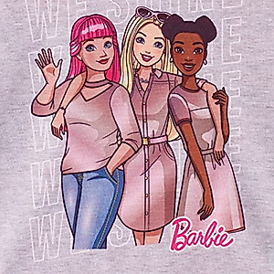 Barbie Girls Pajama Pants and Sleep Shirt Sets for Kids 4 Piece Sleepwear Set for Girls Pink-heather