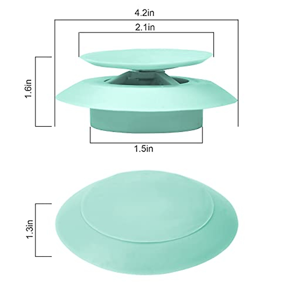 JdikGdik 5 Packs Sink Stopper Silicone Bathtub Stopper,Kitchen Sink Drain Strainer,Bathroom Drain Plug Drain Stopper,Shower Drain Sink Cover with Hair Strainer, Laundry Sink Drain Stopper (5 Colors)