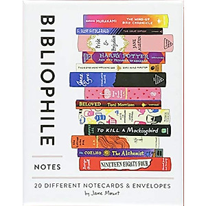 Bibliophile Notes: 20 Different Notecards & Envelopes (Bookish Gifts, Literary Stationery by Jane Mount)