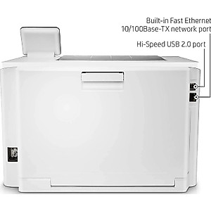 HP Color Laserjet Pro M255dw Single-Function Wireless Laser Printer, White - Print only - 2.7" Color Touchscreen, 22 ppm, 600 x 600 dpi, 8.5 x 14, Auto Duplex Printing, Ethernet