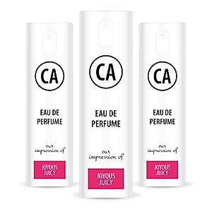 CA Perfume Impression of Joyous Juicy For Women Travel Size Refillable Atomizer Sample Replica Fragrance Eau de Parfum/Cologne Sprayer (0.3 Fl Oz/10 ml) X3