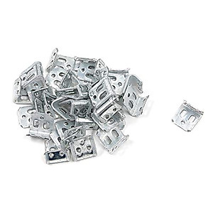 T Tulead Upholstery Clips Furniture Connecting Clips 0.79"x0.79" Sofa Spring Repair Pack of 30 with Nails