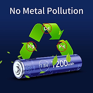 Deleepow Rechargeable AAA Batteries USB Port 1200mWh AAA Lithium Rechargeable Batteries 1500 Cycle with USB Cable 4-Pack