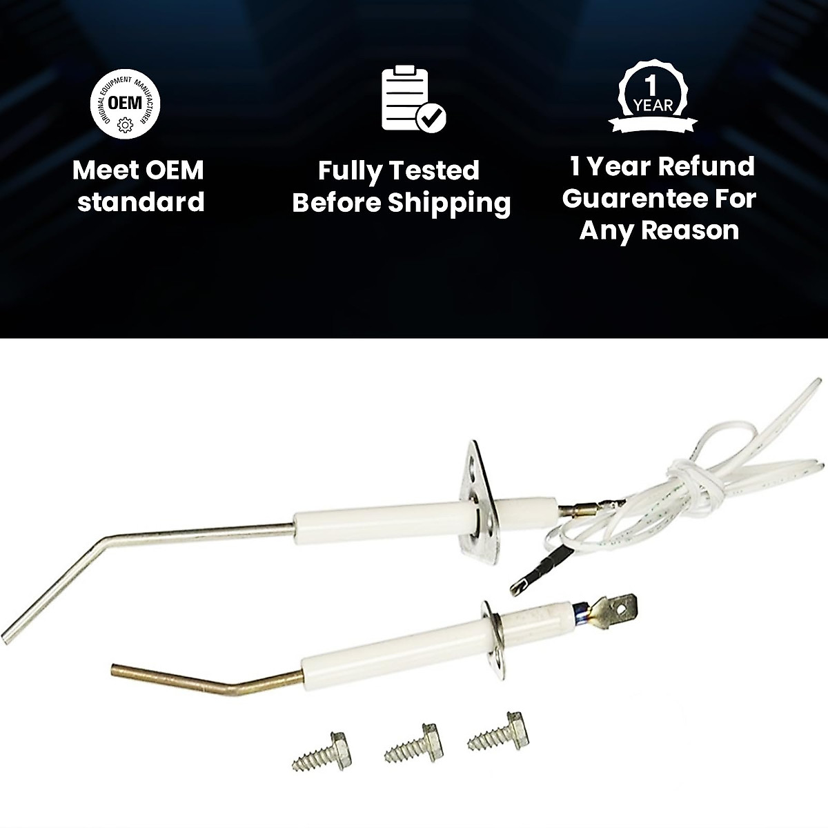WIRELEL IDXLFLS1930 Flame Sensor Replacement Fit for Hayward Universal H-Series Induced Draft and Gas Heater Pool Heaters fits H250IDL H300IDL H400IDL H150FD H200FD H250FD H300FD H350FD