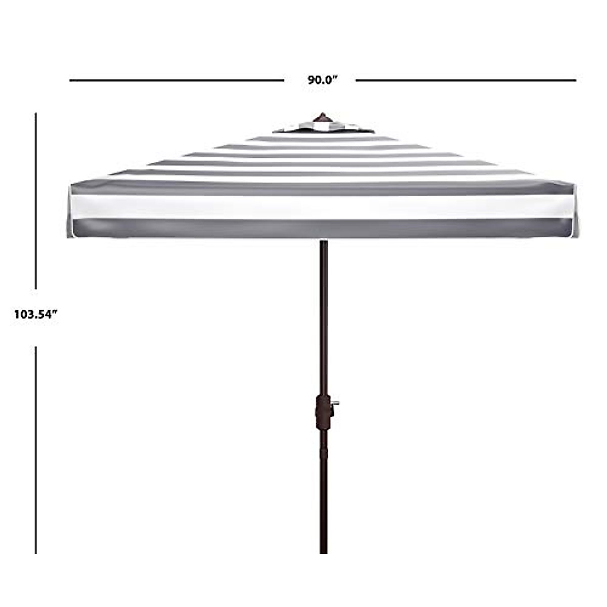 Safavieh PAT8403A Outdoor Elsa Fashion Line Black and White 7'6" Square UV Protected Umbrella