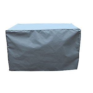 acoveritt Rectangle Patio Ottoman Cover, Waterproof Outdoor Ottoman Cover with Handles, Patio SideTable Cover, Heavy Duty Outdoor Furniture Cover(Gray)