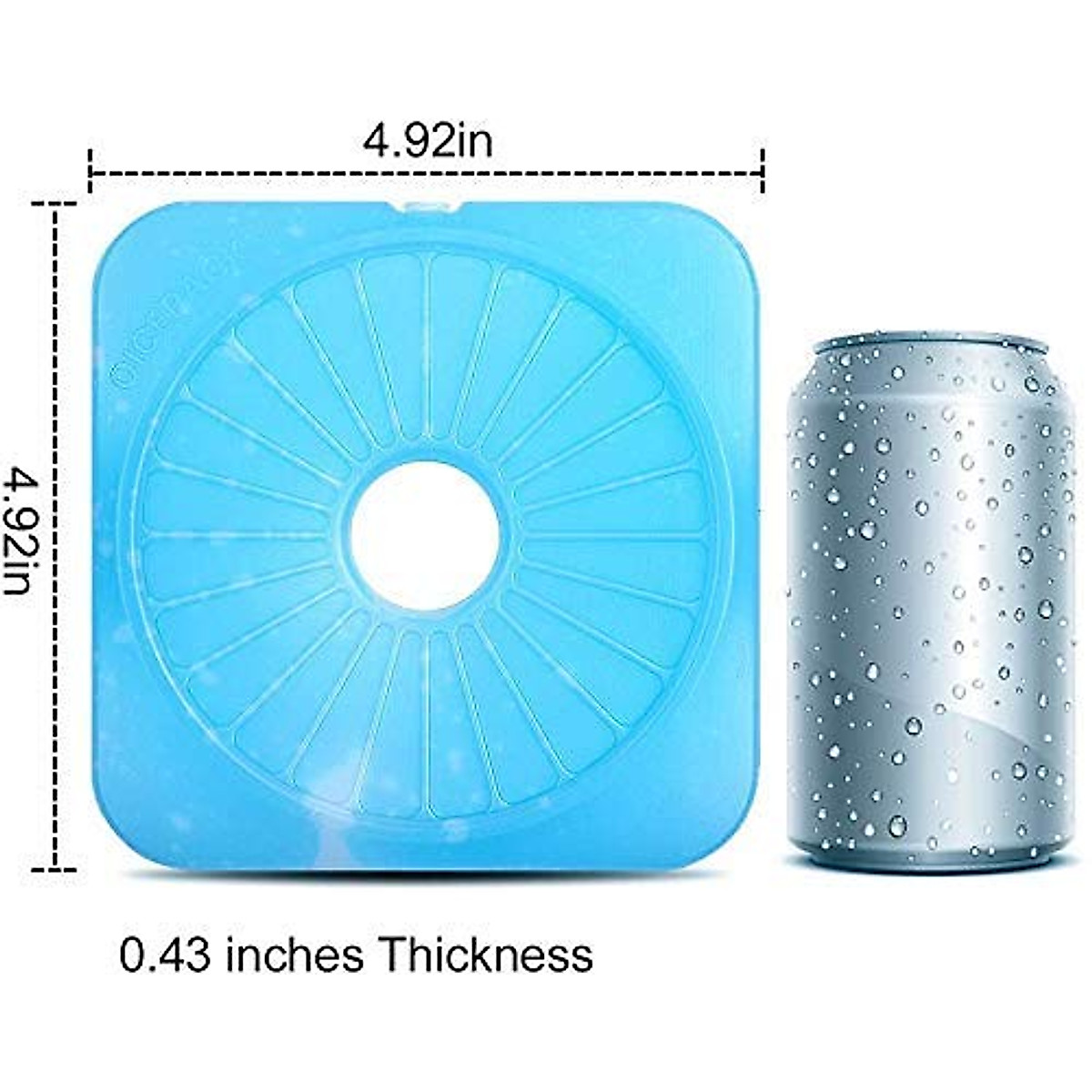 OICEPACK 10 × Cool Coolers Slim Ice Packs Quick Cooling & Long-Lasting for Lunch Box | Lunch Bags | Freezer Packs Reusable Cool Pack | Ice Packs for Office/Jobsite/Camping/Beach/Picnics/Golf