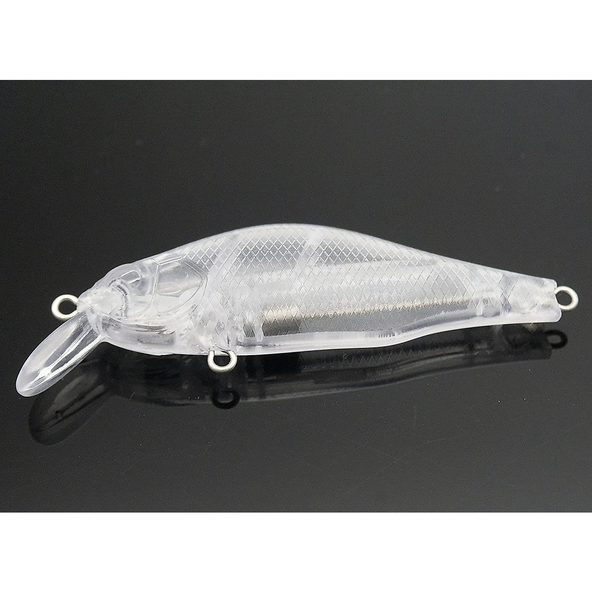 10PCS Unpainted Lure Blanks 7.17g 8cm with 5mm Free Fishing Eye Crankbait Baits Simulation Blank Body Clear Hard Baits Trout Salmon Minnow Lure Popper Lures Topwater Freshwater 5mm 8287