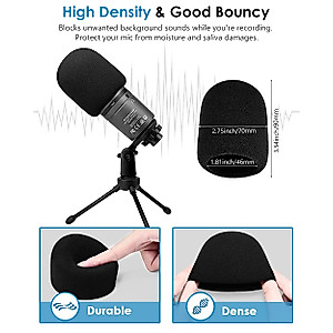AT2020 Shock mount with Pop Filter [durable/more stable] by Etour - Mount Made from metal material to Eliminate Vibrations - Compatible with Diameter 46mm-53mm Microphone at2040 line Kit